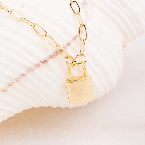 Padlock Necklace - Etsy