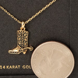 14K Gold/silver Dipped Cowboy/cowgirl Boot Necklace Western - Etsy