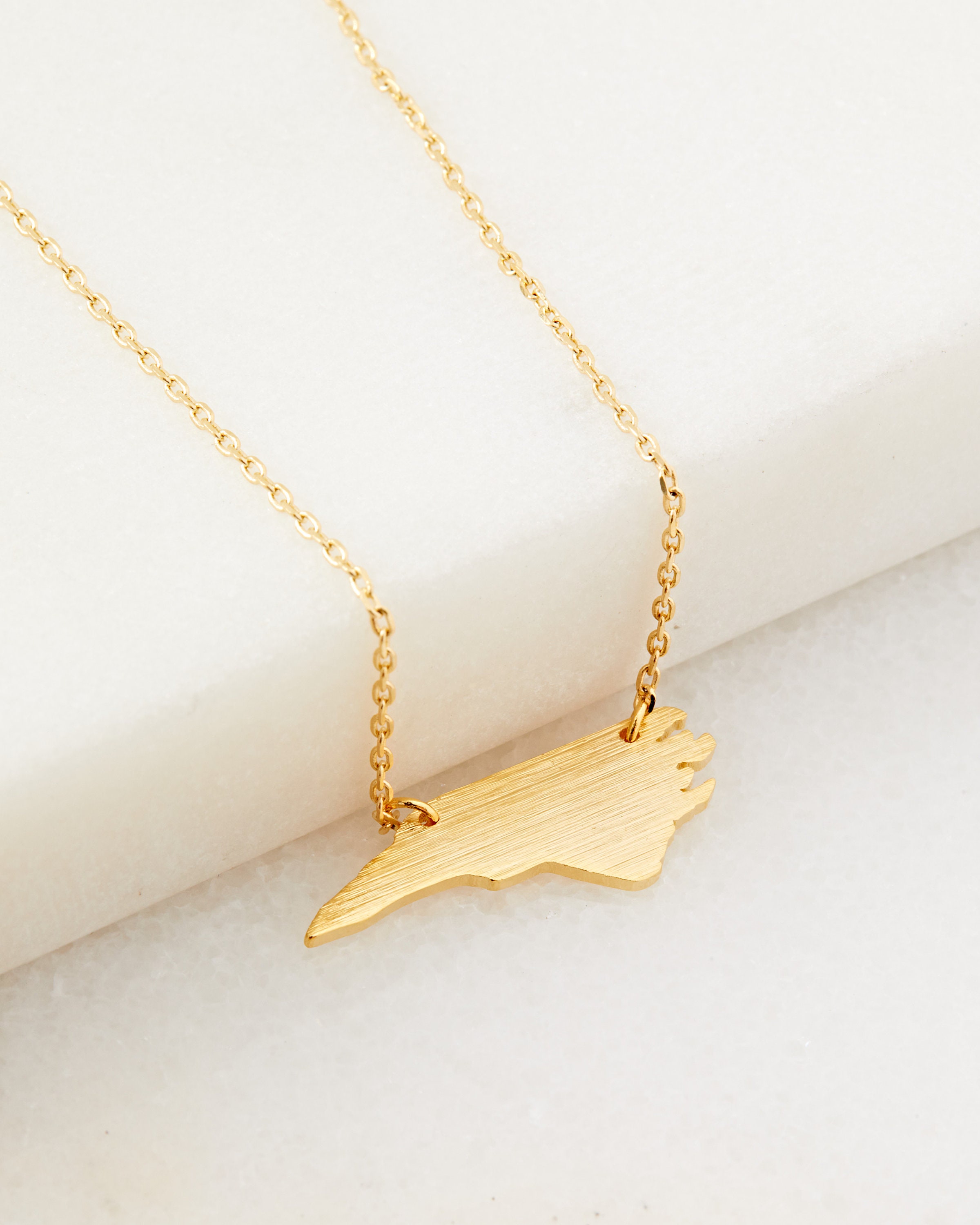 18K Gold Dipped North Carolina Pendant Necklace NC US State | Etsy