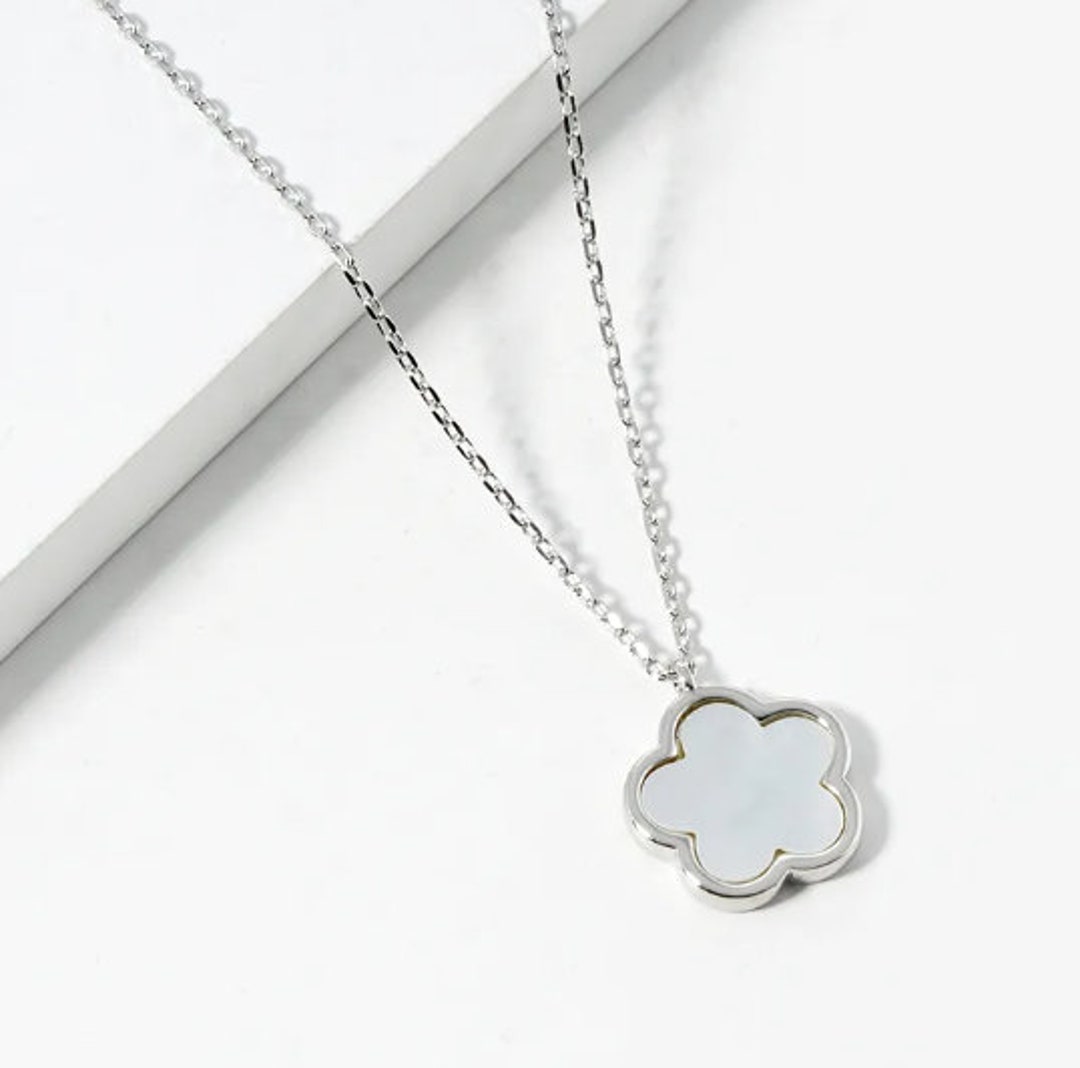 Gold/silver Dipped Black/white/red/green/pink/turquoise Clover Necklace ...