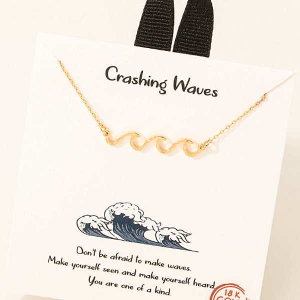 Wave Necklace - Etsy