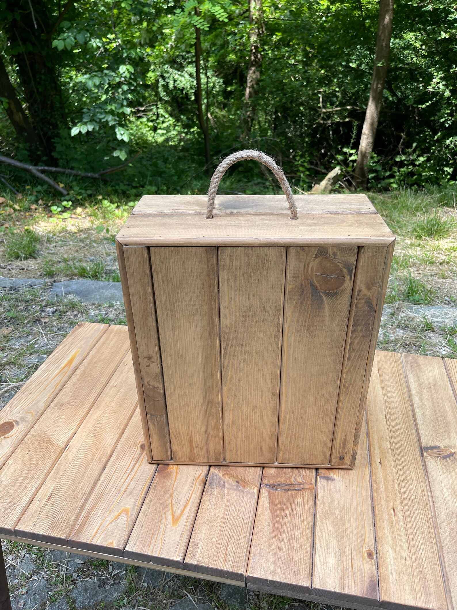 Vintage Wooden Picnic Box at Alicia Richardson blog