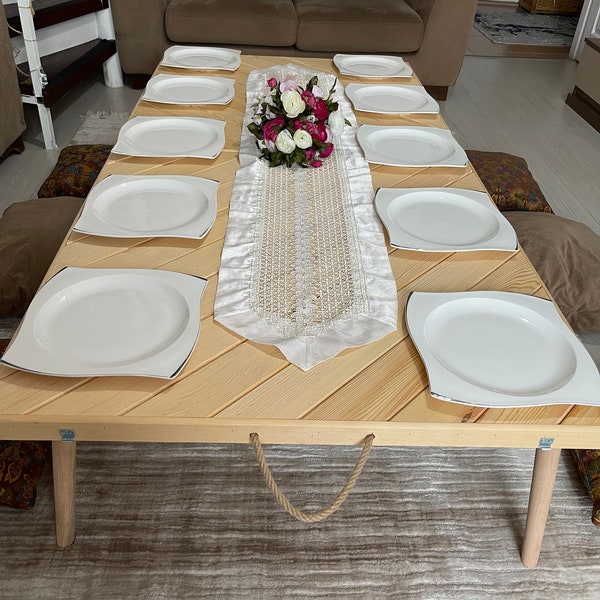 Wood Folding Table - Etsy