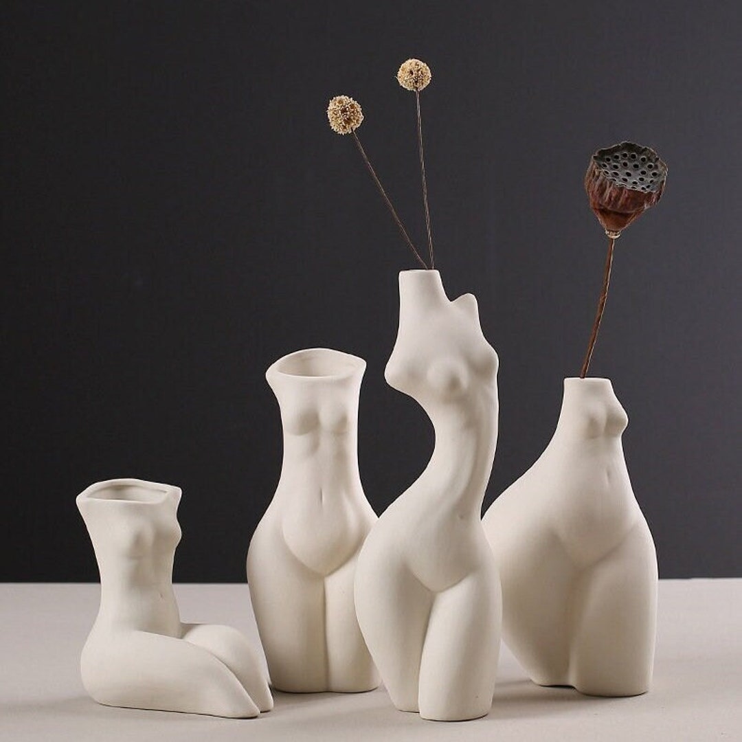 Artistic Vase of Human Body Shape, Handmade Ceramic Vase, Female Sexy ...