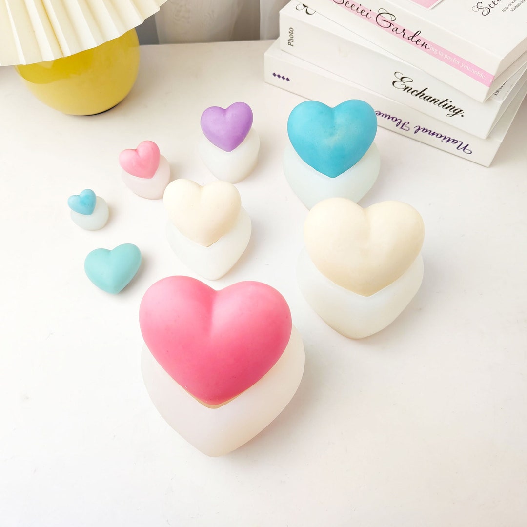 Heart Candle Mold Heart Overlap Mold Cute Heart Mold Candle - Etsy