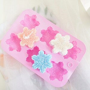 Snowflake Mold, Christmas Snowflake, Food Grade Silicone Mold, Candle ...