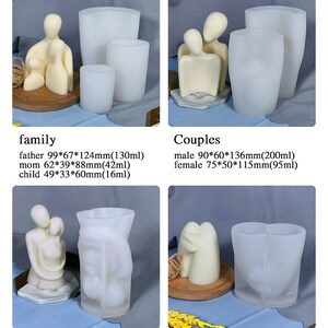 Abstract Body Mold,human Body Silicone Mold,family Candle Mold,candle ...