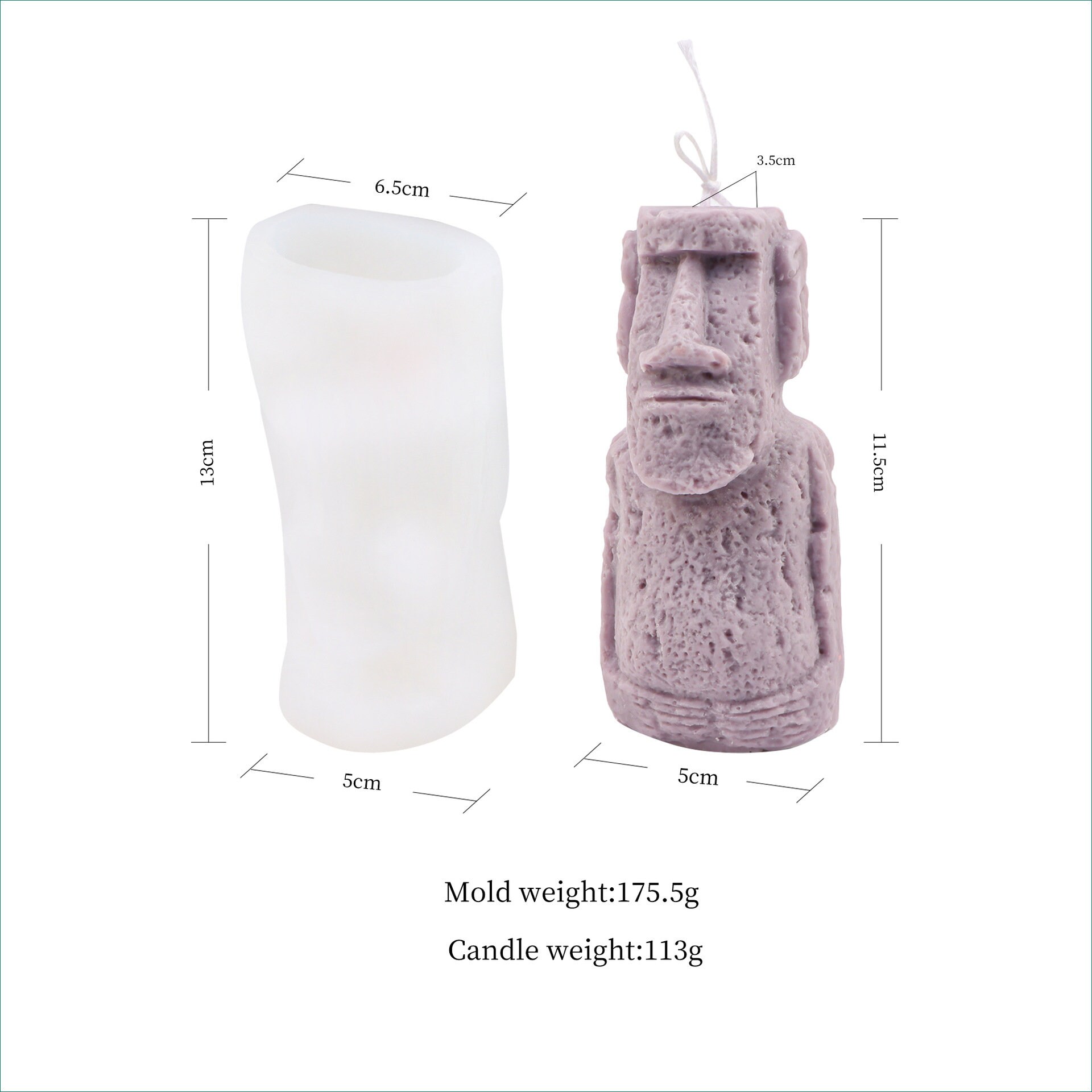 Easter Island Moai Mold Stone Statue Mold Candle Mold - Etsy
