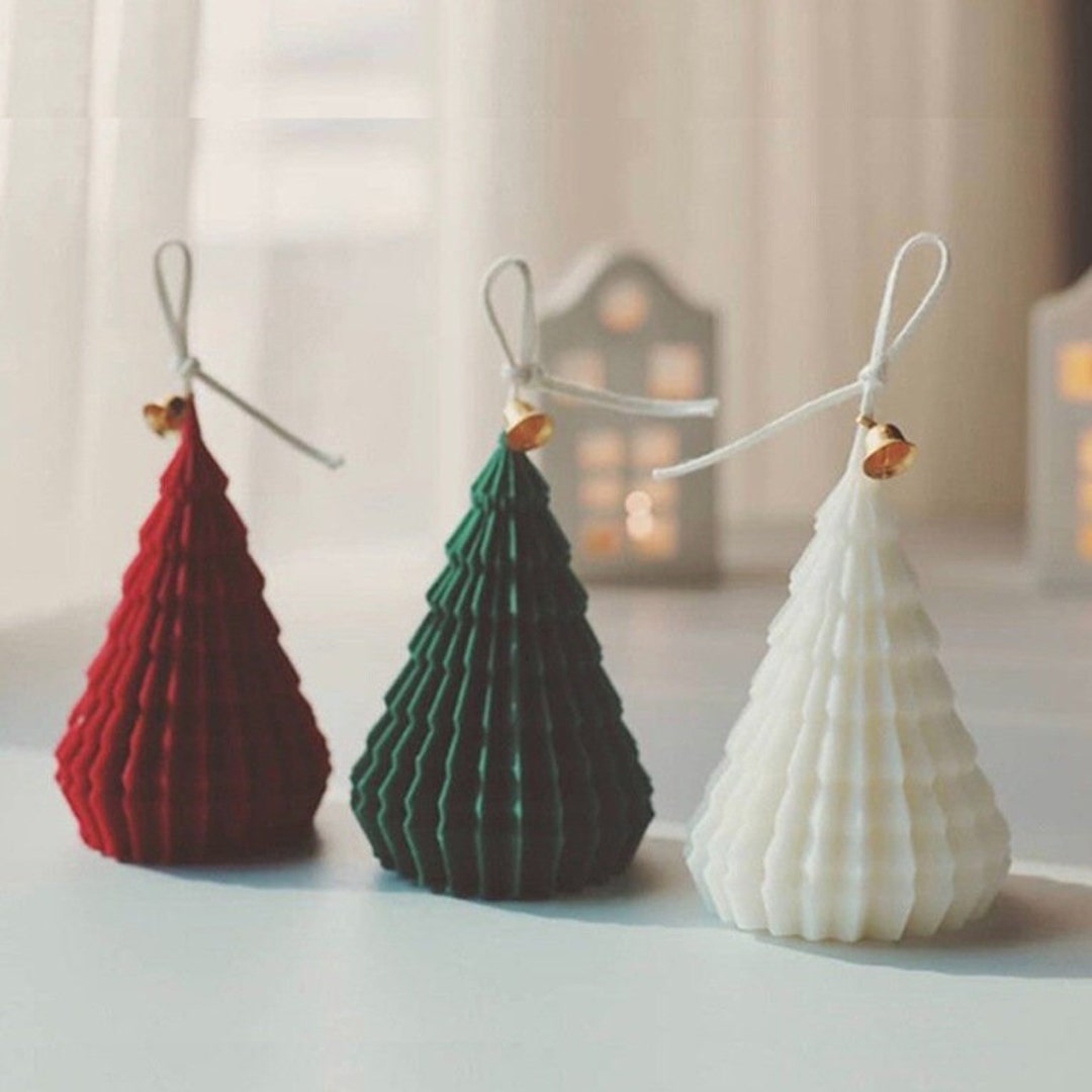 Origami Christmas Pine Mold, Cone Mold, Christmas Tree Candle Mold ...