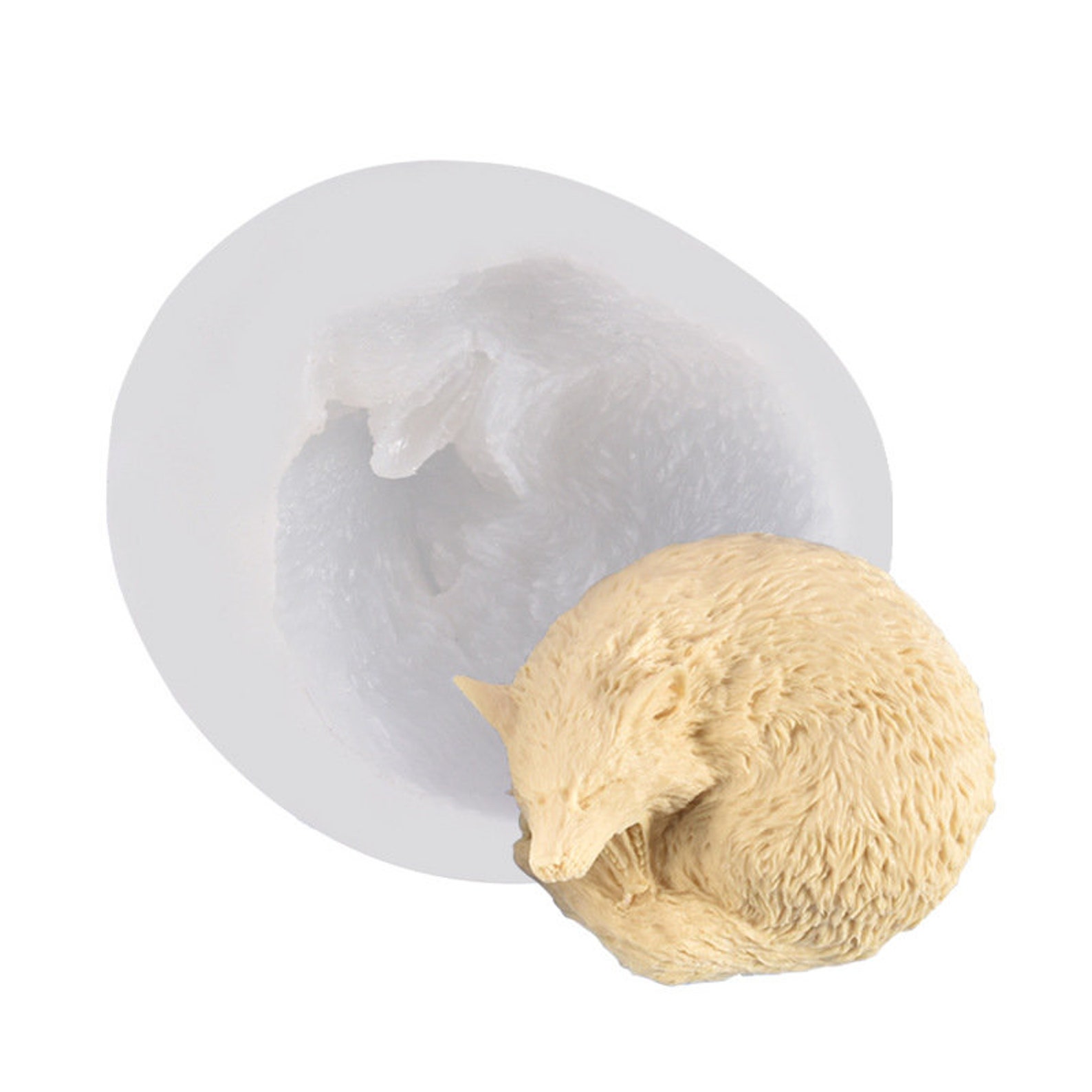 3D Sleeping Wolf Mold Wolf Candle Mold Sleeping Wolf Candle - Etsy