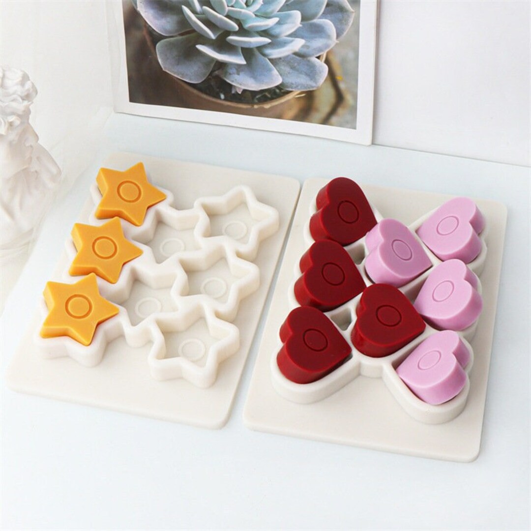 Pentagram/love Hoap Mold, Star/heart Cake Mold, Candle Making Mold ...