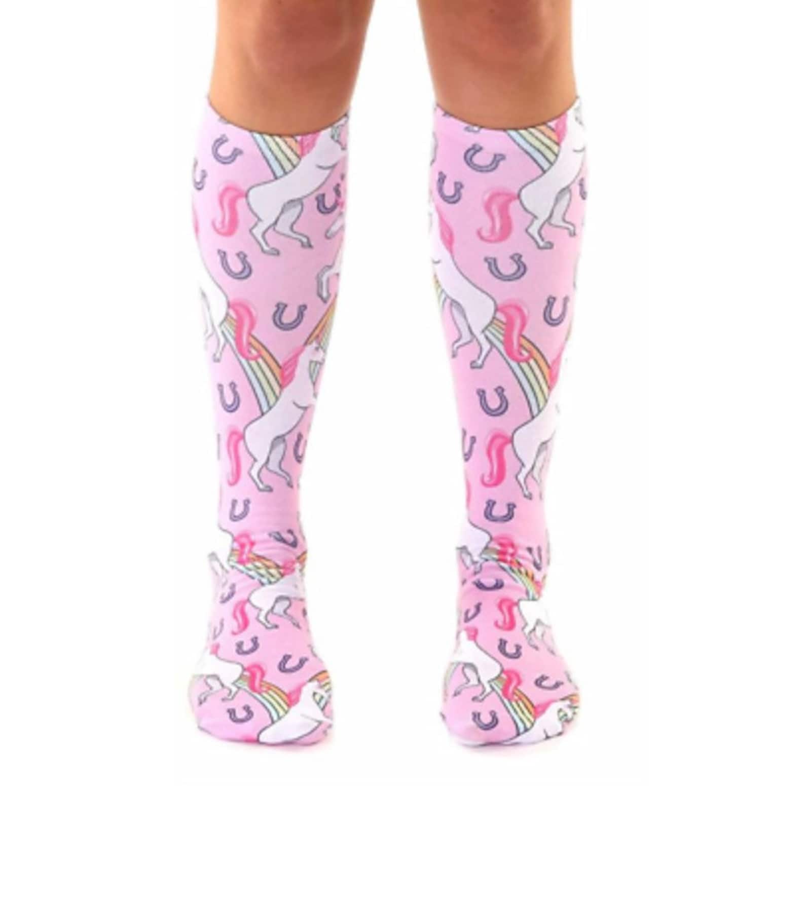 Unicorn Knee High Socks | 3D Printed Sublimation | Unicorn Gift Socks ...
