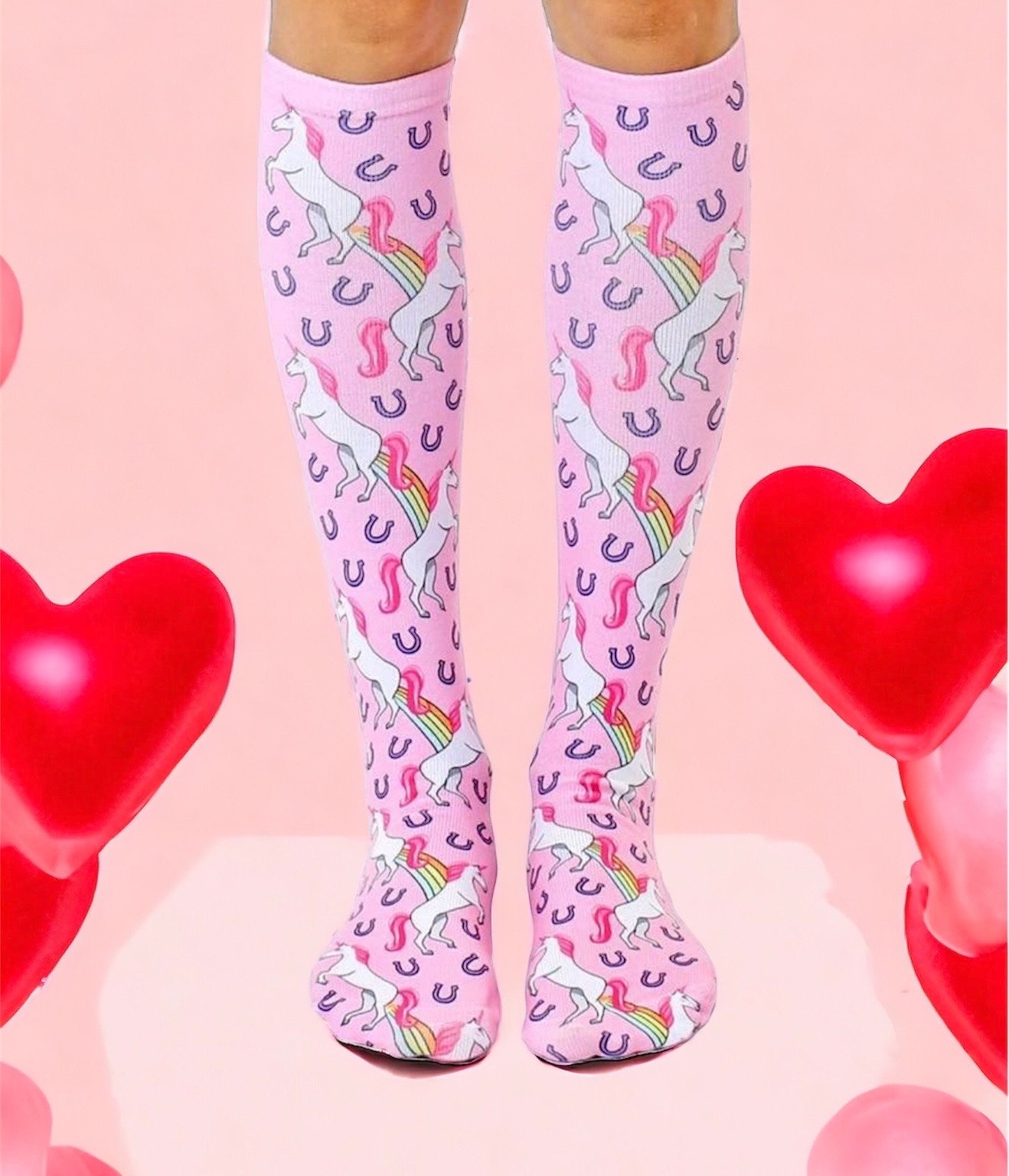 Unicorn Knee High Socks | 3D Printed Sublimation | Unicorn Gift Socks ...