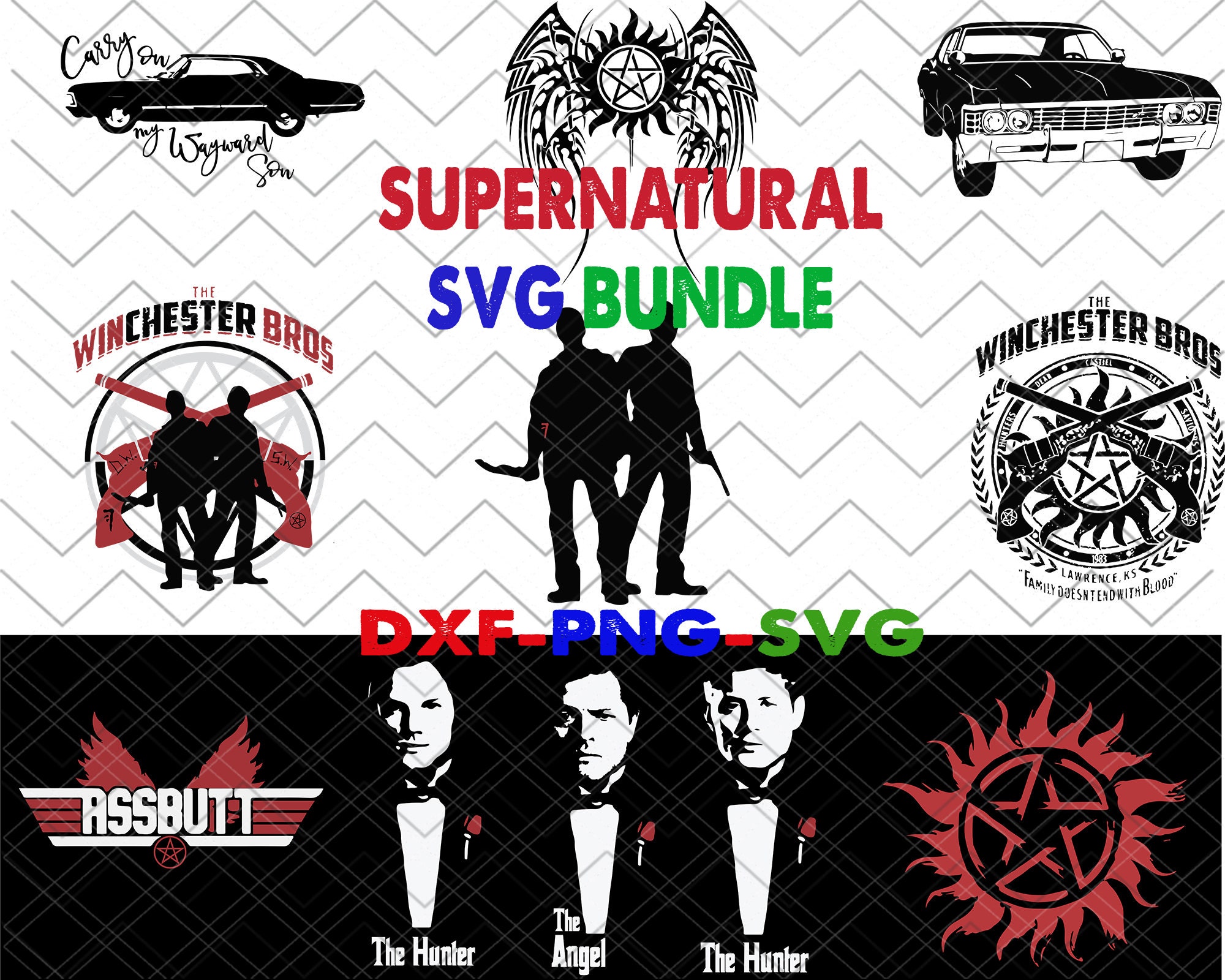 Supernatural Bundle SVG Supernatural Cricut Cut Files Svg | Etsy