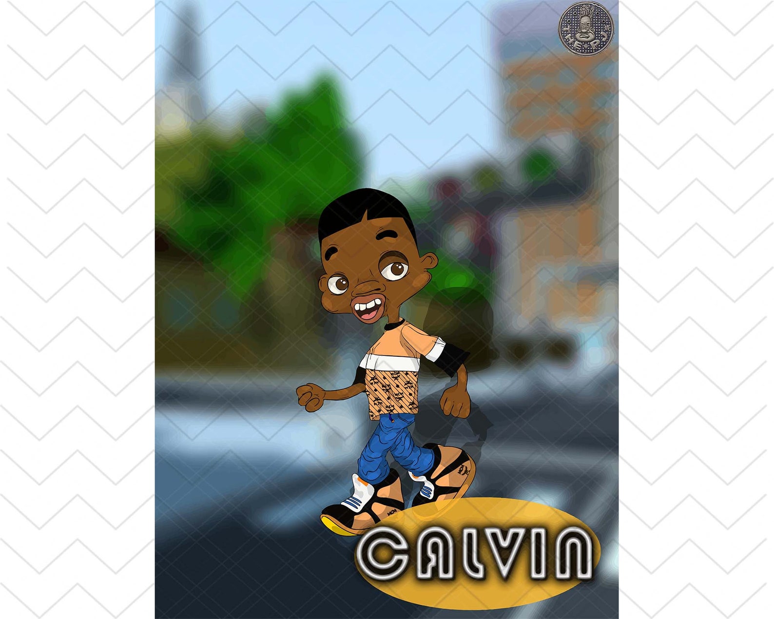 Calvin Art PNG File Download The PJs Tv Show Characters | Etsy