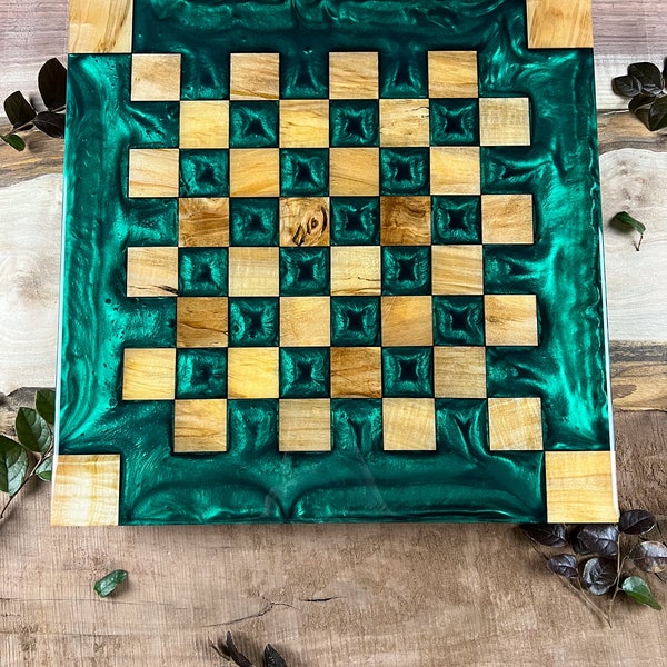 Epoxy Resin Chess Board - Etsy