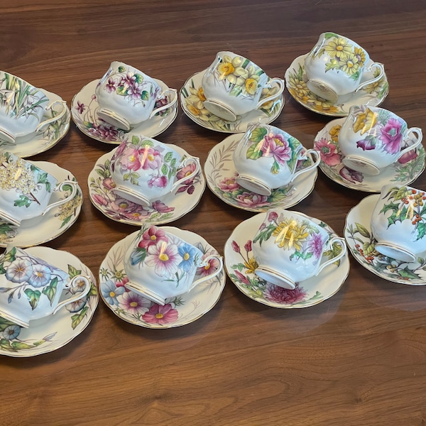 Royal Albert Tea Set Flower of the Month - Etsy
