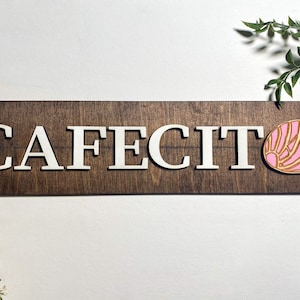 Cafecito Coffee Bar Sign Kitchen Decor Latin Inspired Spanglish Cafe ...