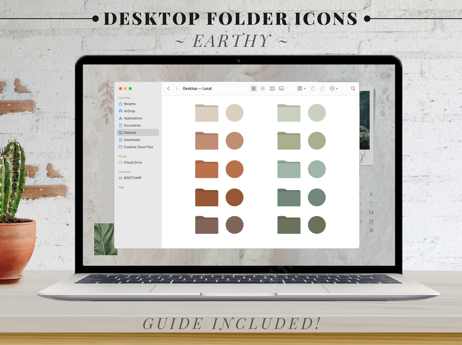 Organic Earthy Desktop Folder Icons for Mac | 20 Folder Icons - Etsy