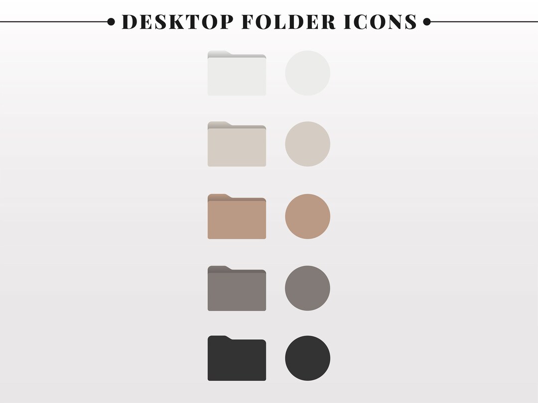 Modern Minimalist Desktop Folder Icons for Mac | 10 Folder Icons - Etsy