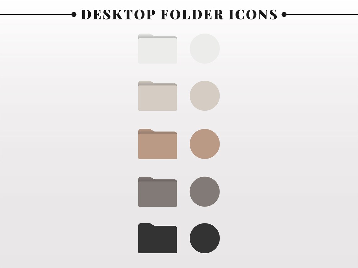 Modern Minimalist Desktop Folder Icons for Mac | 10 Folder Icons - Etsy