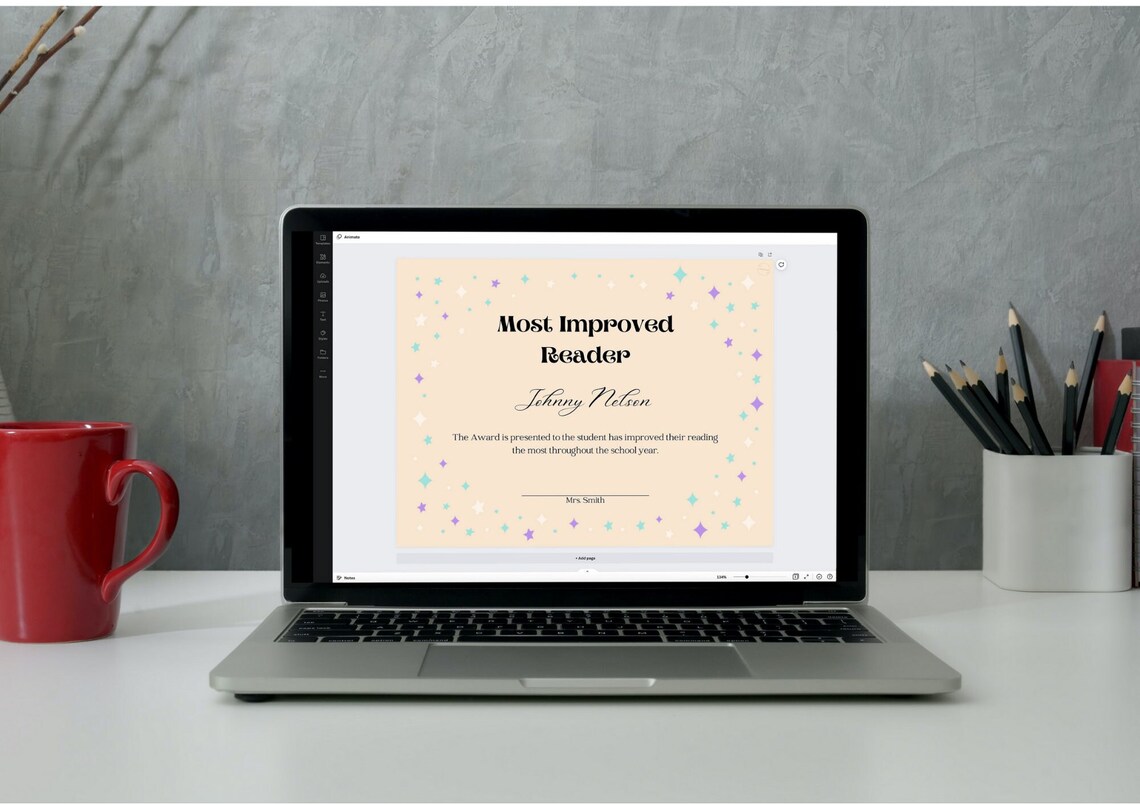 Student Award Accomplishment Certificate Canva Template | Etsy