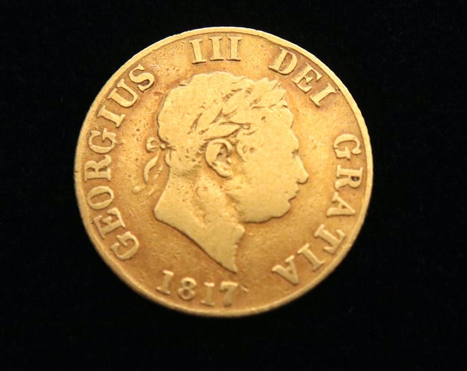 1817 22K Solid Gold Half Sovereign Coin. George III - Etsy