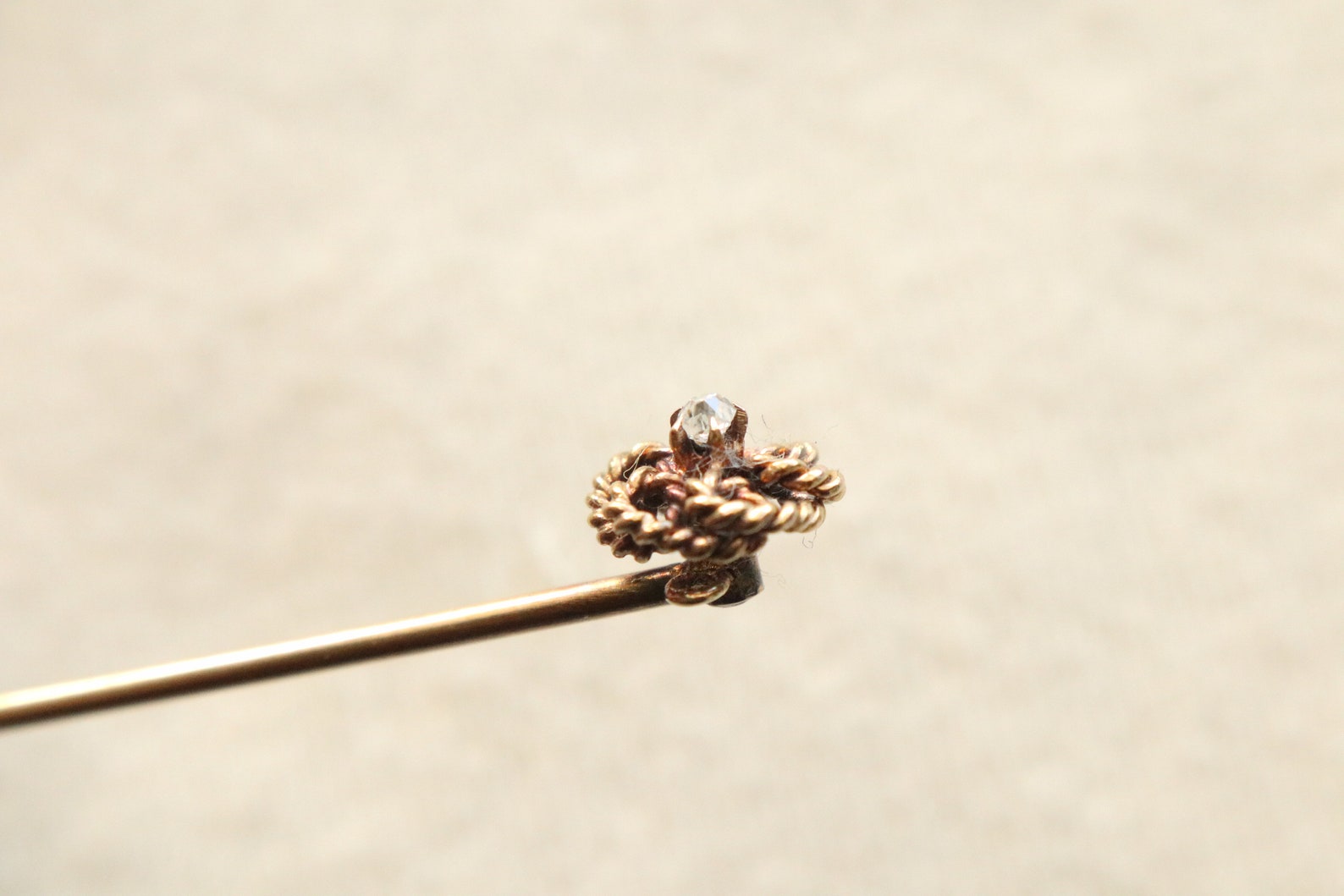 Victorian 9K Gold and Diamond Stick Pin. - Etsy
