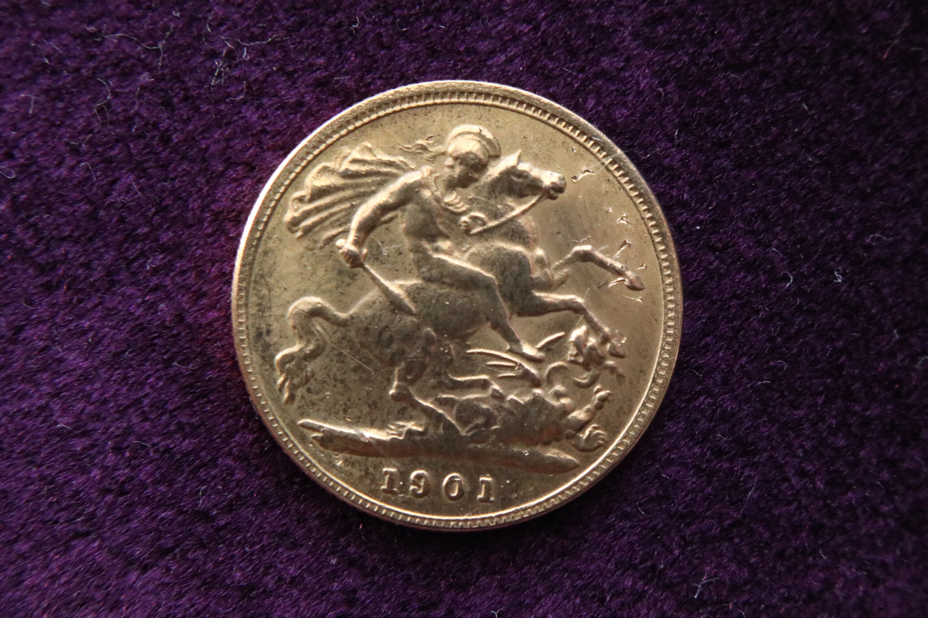 Late Victorian 22 Karat Gold /2 Sovereign Coin. 1901 - Etsy