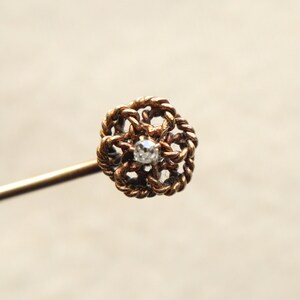 Victorian 9K Gold and Diamond Stick Pin. - Etsy