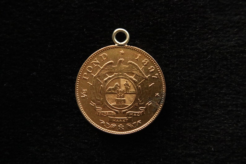 Victorian 1/2 Pond 22 Karat Gold Coin Pendant. South Africa. - Etsy