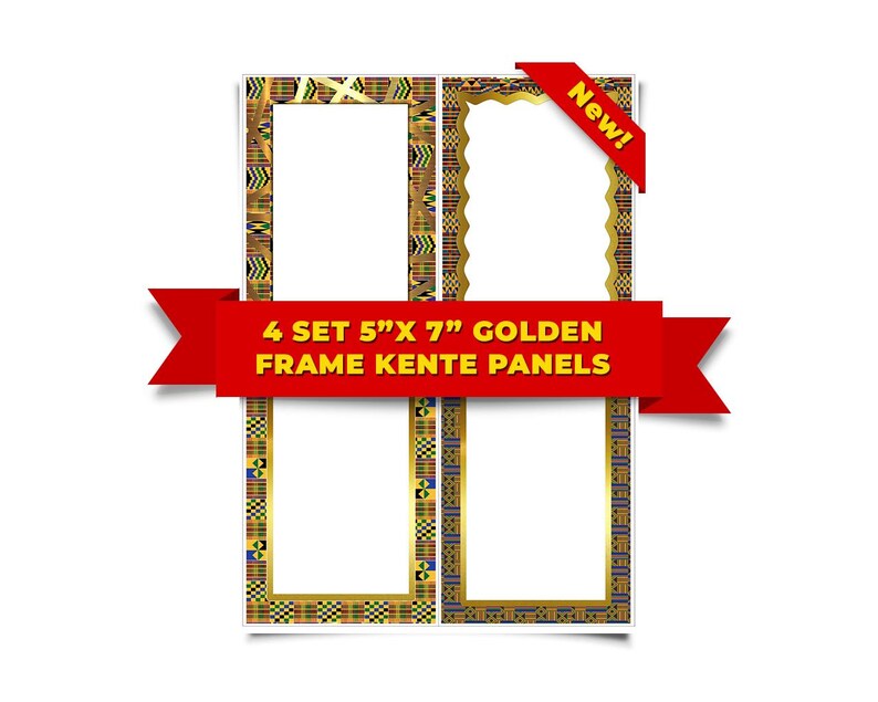Kente Design Motifs Frames and Border Bundle (4 Panel Designs) - Etsy