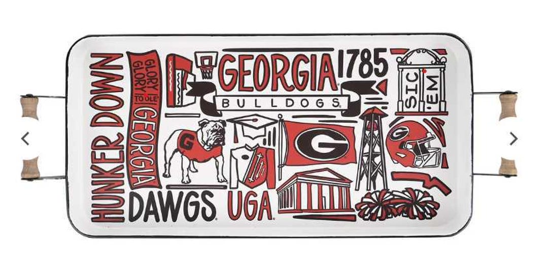 University of Georgia Enamel Rectangle Tray - Etsy