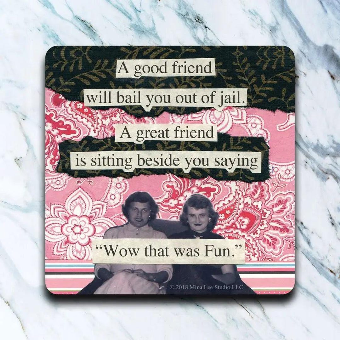 Good Friend Jail Coaster - Etsy