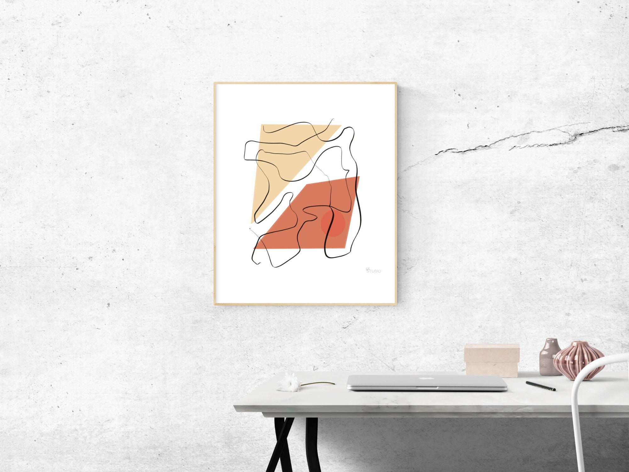 The Faceless Abstract Women Print, Wall Print, Living Room Decor - Etsy UK