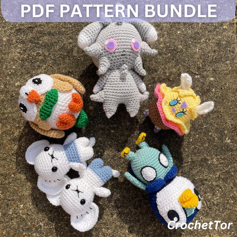 Pokémon Cuties Amigurumi Crochet Pattern Bundle | 5 PDF Patterns With ...