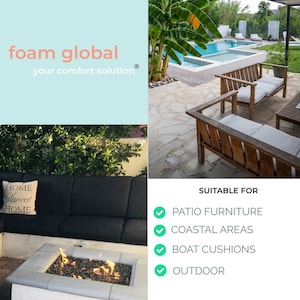 Dryfast Foam 48”x72” Outdoor Furniture, Boat, Patio Upholstery Foam ...