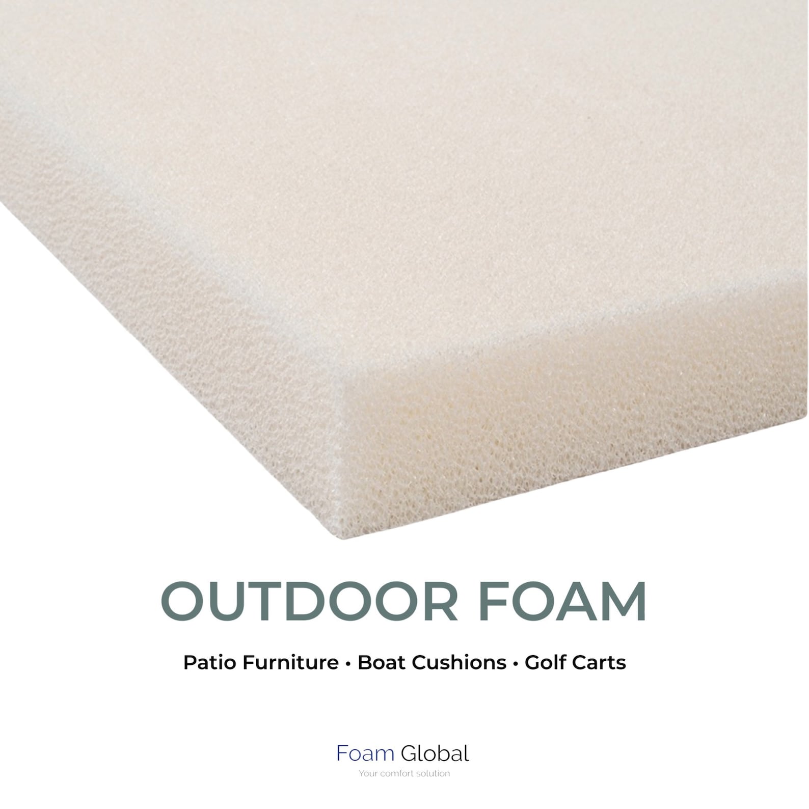 Dryfast Foam 48”x72” Outdoor Furniture, Boat, Patio Upholstery Foam ...