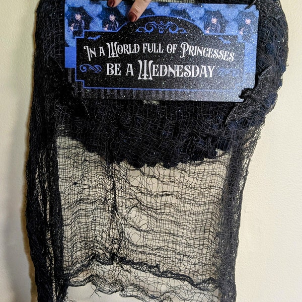 Wednesday Addams Wreath - Etsy