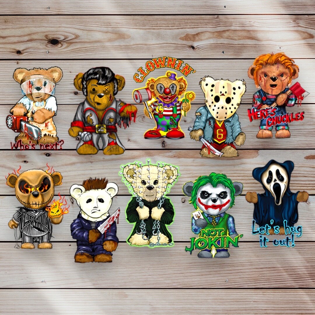 DEADY BEARS Horror Tattoos (set of 10) - Etsy