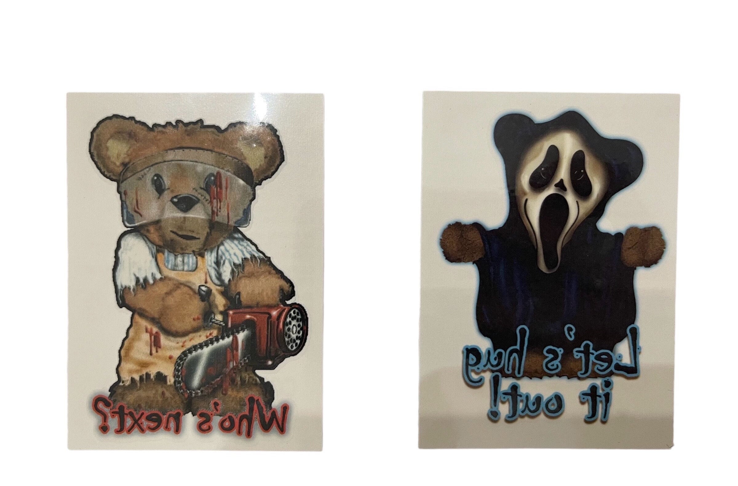 DEADY BEARS Horror Tattoos set of 10 - Etsy