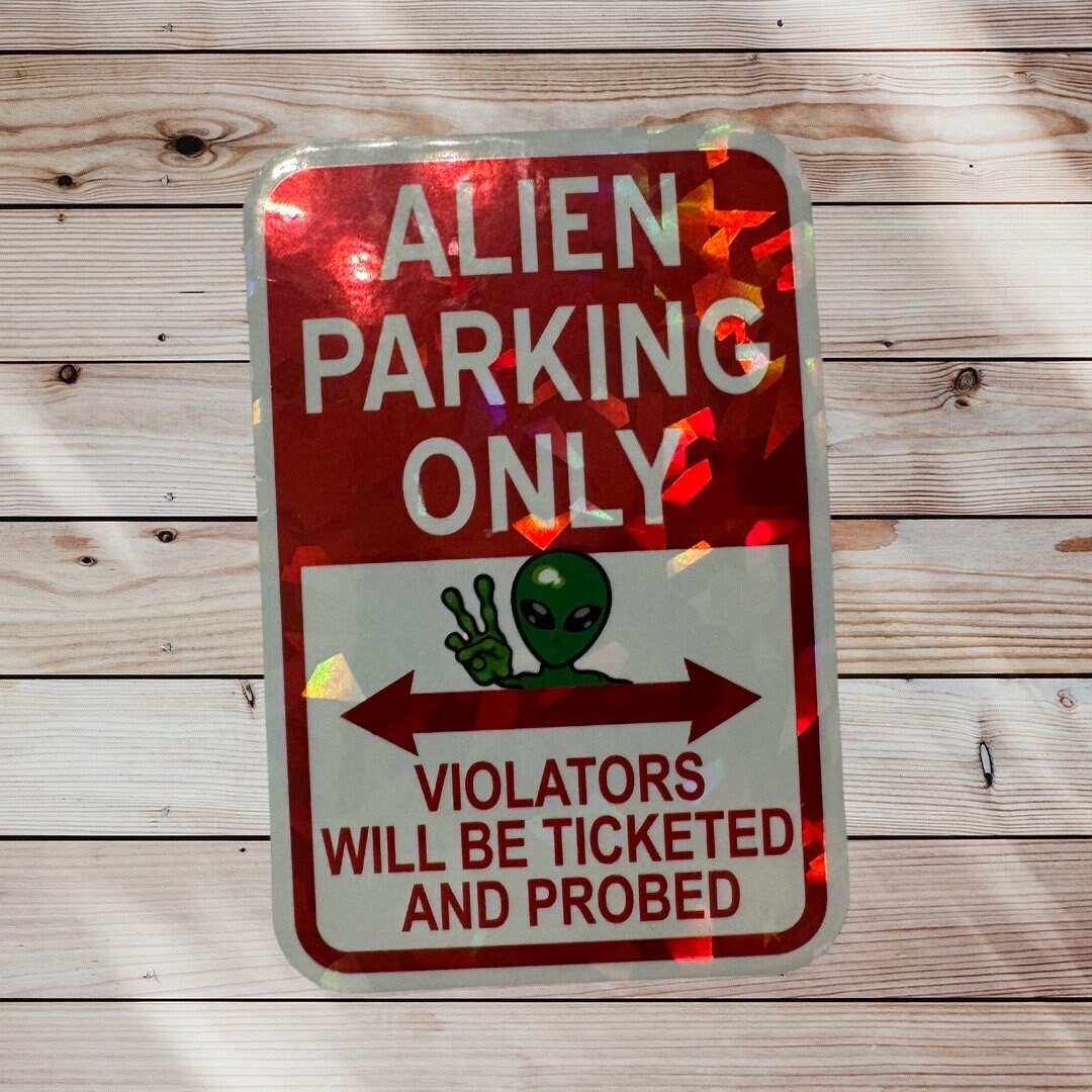 Holographic Alien Rave Colorful Stickers - Etsy