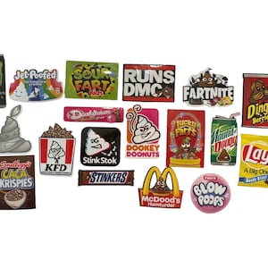 Junk Food Doody Stickers Full Set of 20 Parody - Etsy