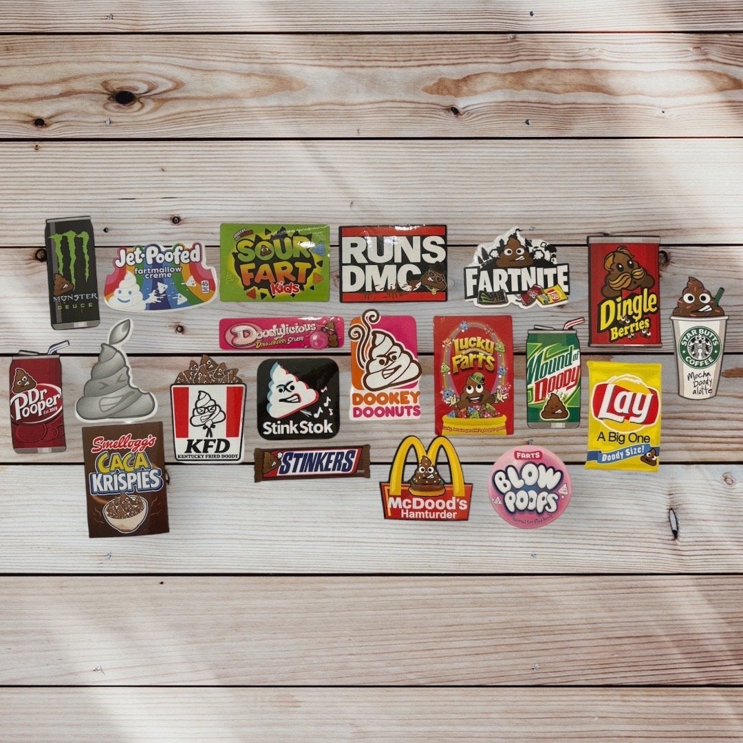 Junk Food Doody Stickers Full Set of 20 Parody - Etsy