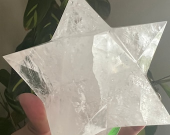Clear Quartz Stellated Dodecahedron: Sacred Geometry | 12 Pointed Star ...