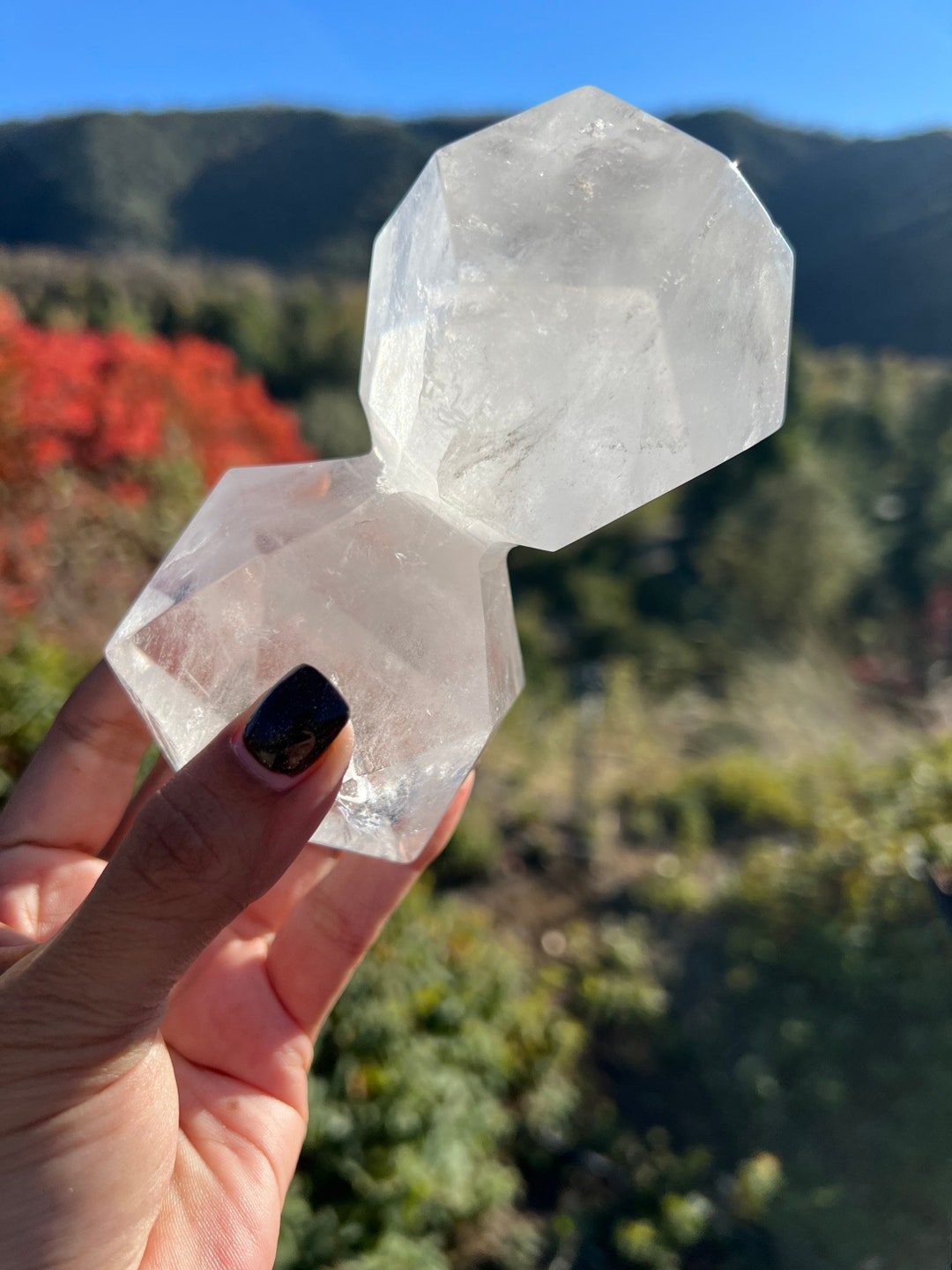 Clear Quartz Dodecahedron Icosahedron: Sacred Geometry Reiki Crystal ...