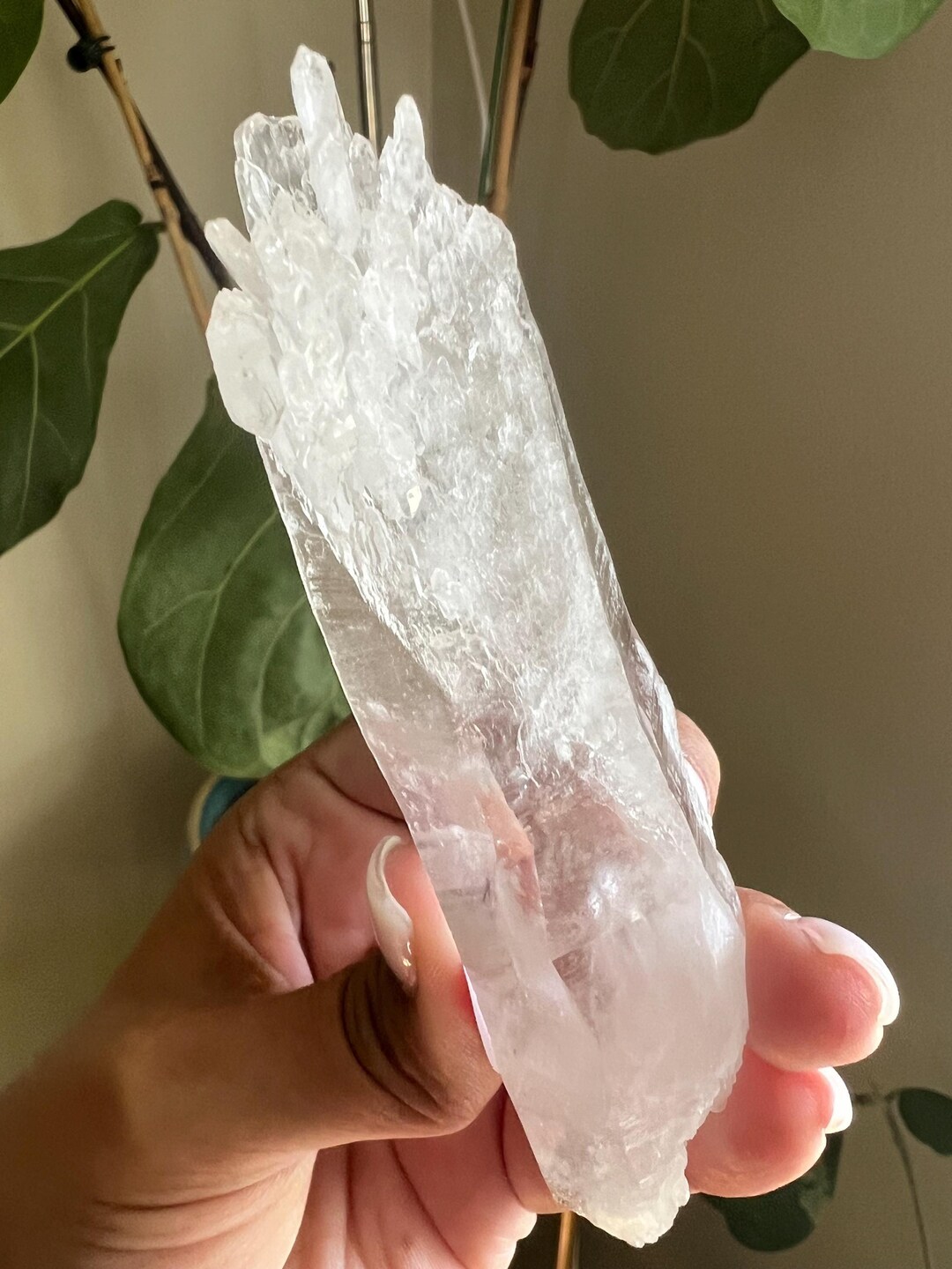 Double Terminated Self Healed Lemurian Quartz: Reiki Charged Crystal ...