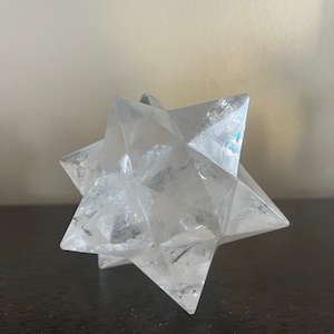 XL Clear Quartz Stellated Dodecahedron: Sacred Geometry Crystal Star ...