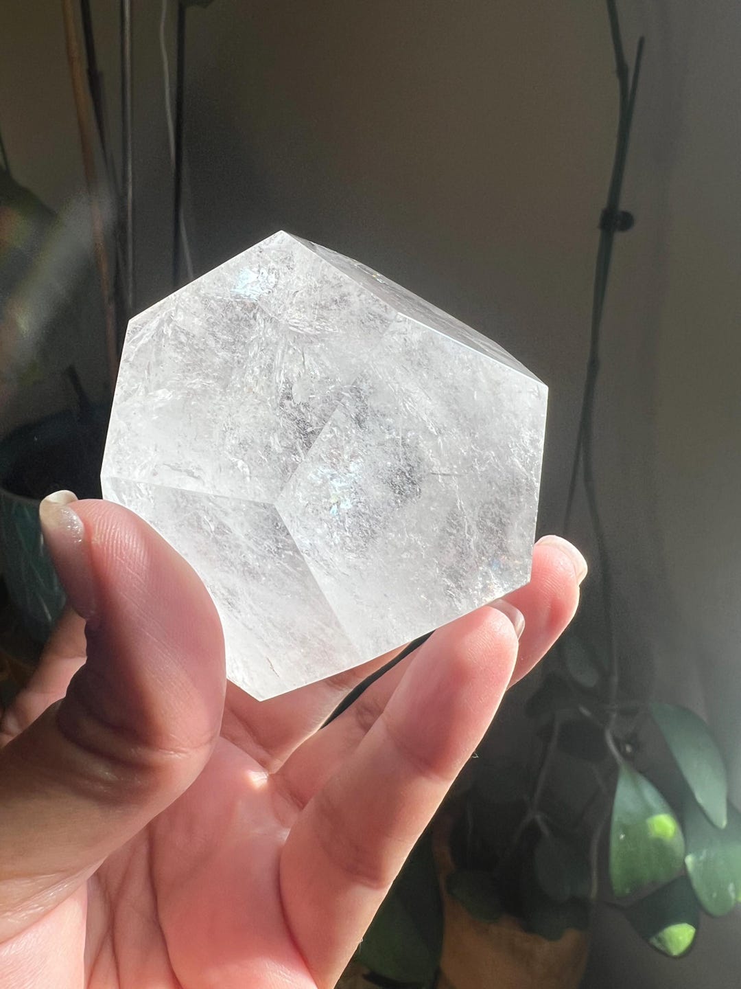 Genuine Clear Quartz Dodecahedron | Sacred Geometry | Platonic Solid ...