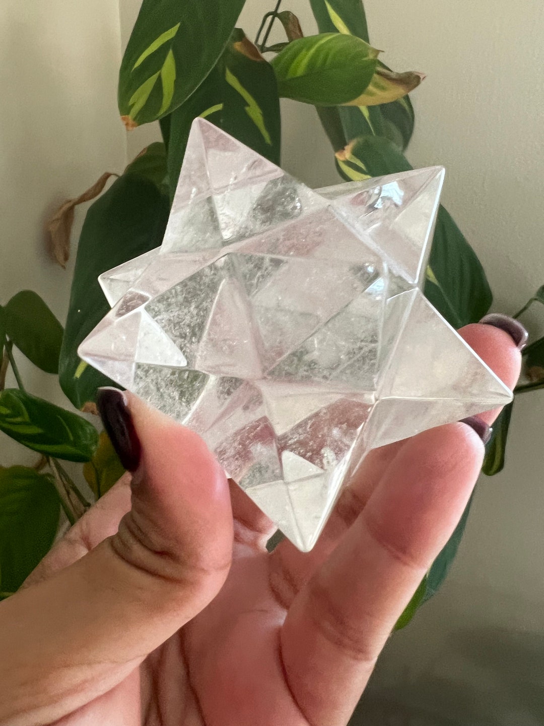 Clear Quartz Stellated Dodecahedron: Sacred Geometry Crystal Gift ...